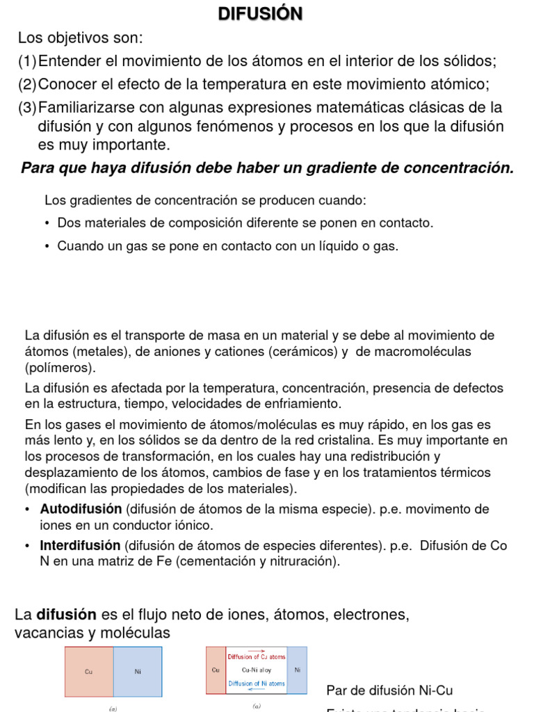 Difusión LMOC | PDF | Difusión | Sólido