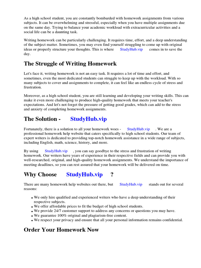 Homework Websites For High School Students | PDF | Homework | Teachers