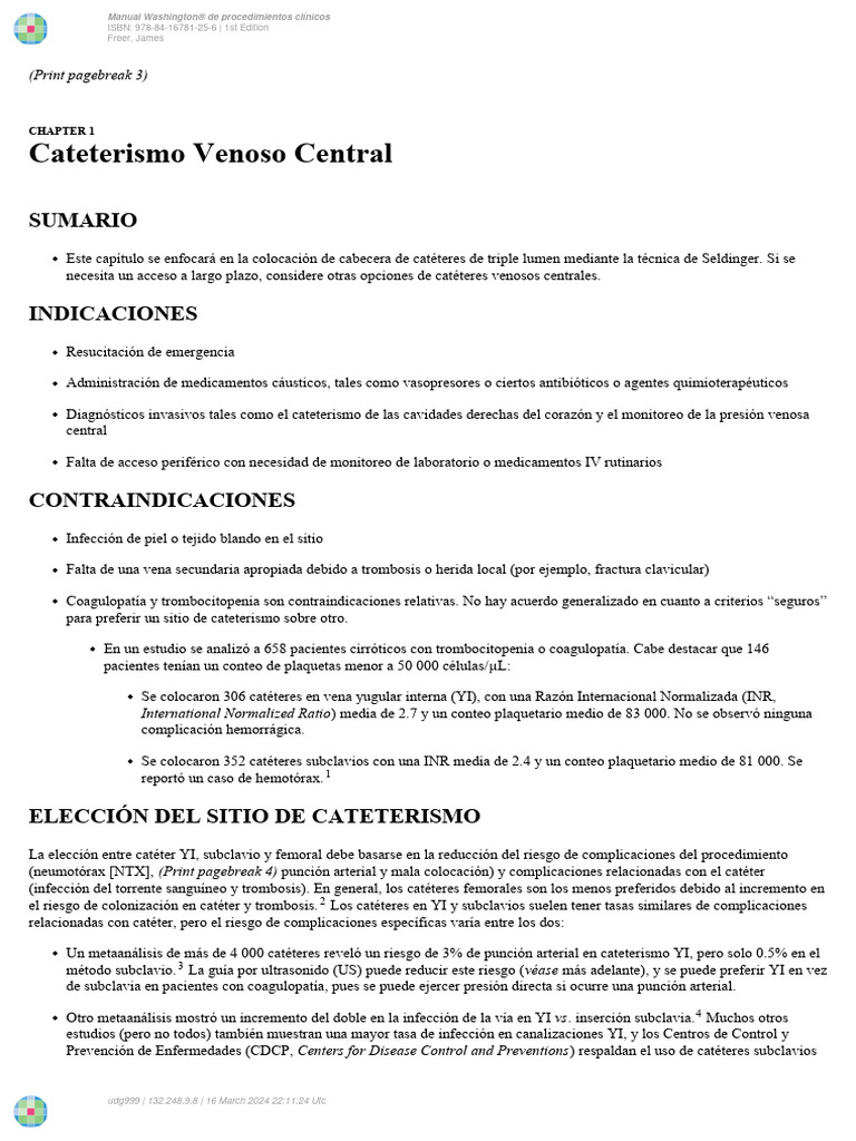 Procedimientos Clínicos. Manual Washington de Especialidades Clínicas ...