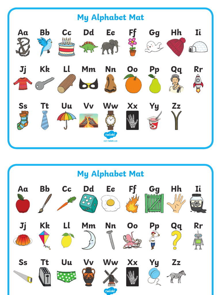 Au L 582 Az Alphabet Upper and Lower Case Word Mat | PDF