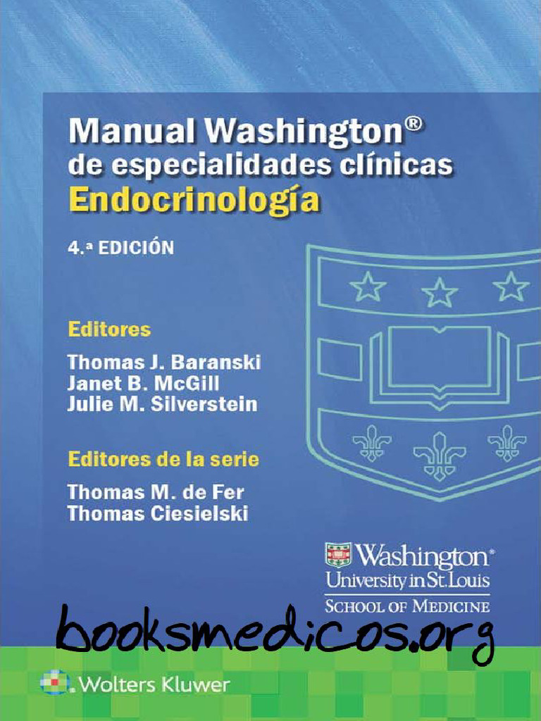 Endocrinología. Manual Washington de especialidades clínicas_Baranski_4ª edición. | PDF ...