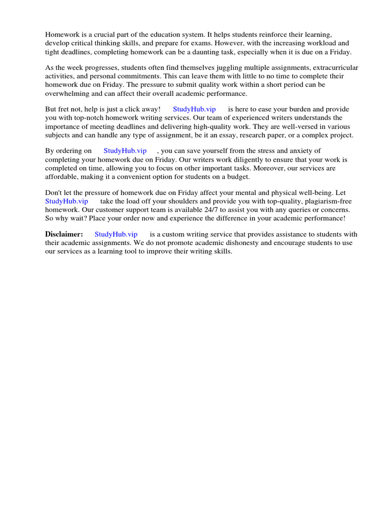 Homework Due Friday | PDF | Homework | Matter