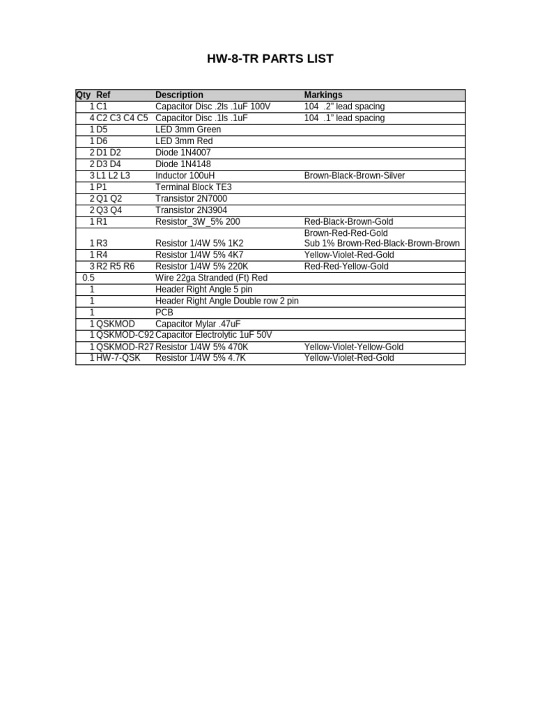 HW 8 TR V2 Manual B | PDF | Electrical Network | Printed Circuit Board