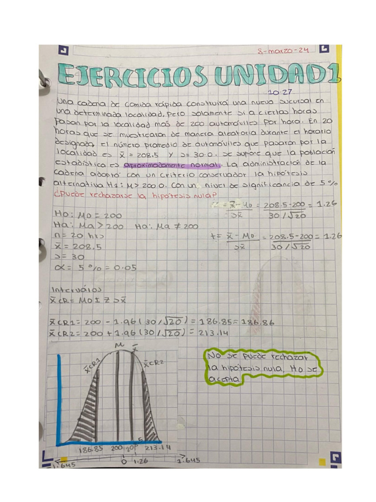 Ejercicios Unidad 1 y 2 | PDF