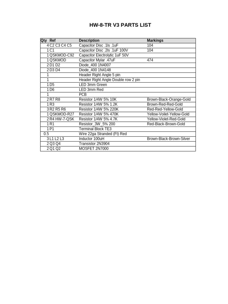 Hw 8 Tr V3 Manual Pdf Electrical Network Printed Circuit Board