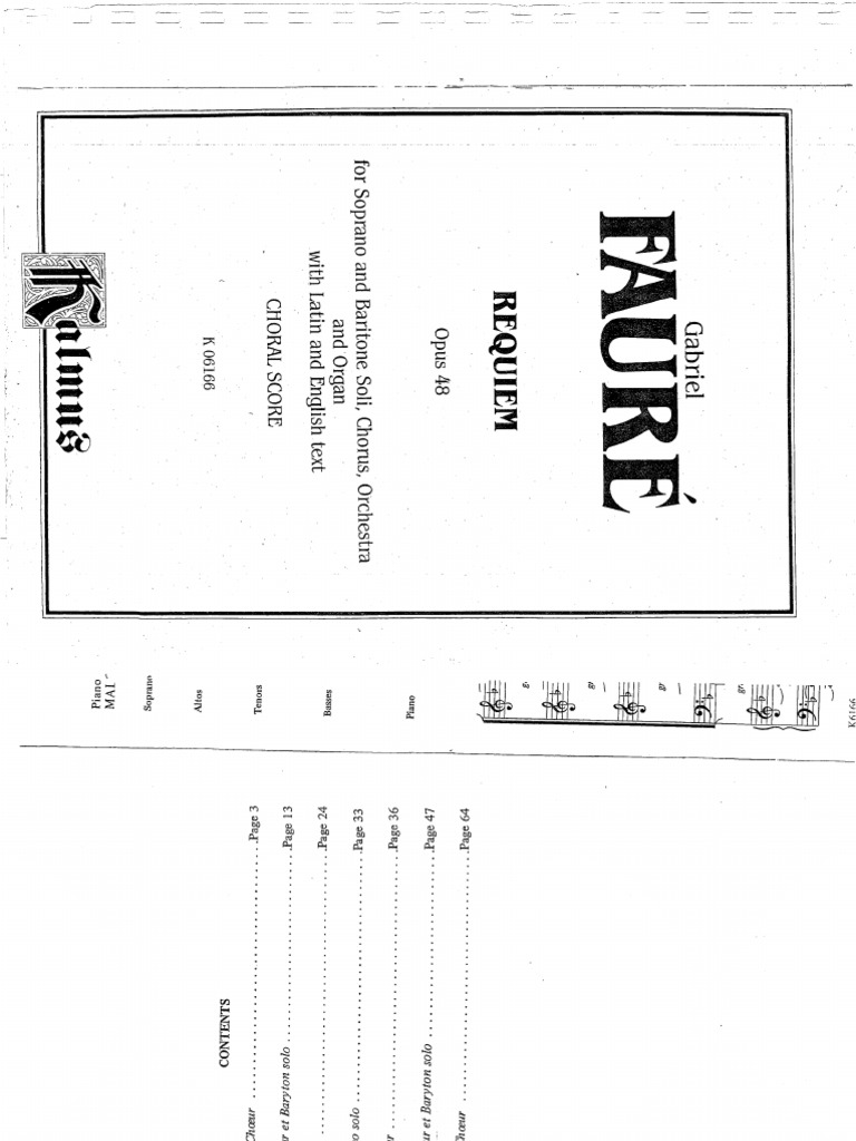 FAURE REQUIEM | PDF