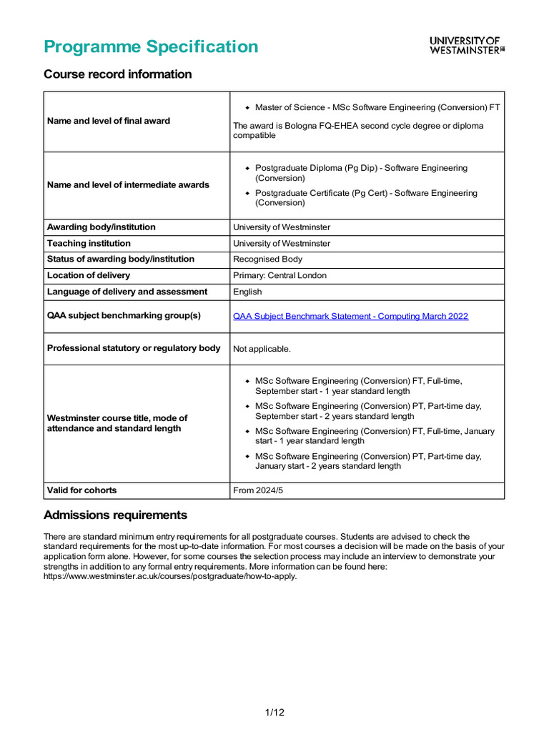 Software Engineering Conversion | PDF | Educational Assessment | Lecture