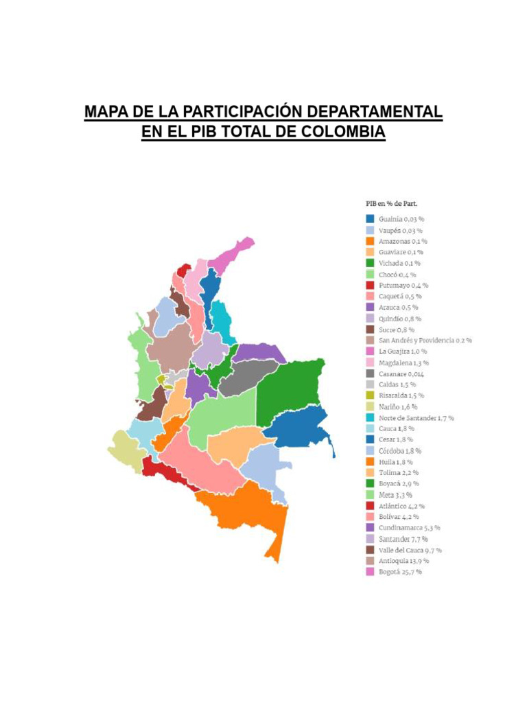 Mapas economicos de Colombia | PDF