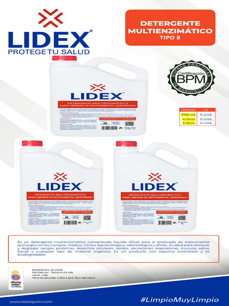 Catalogo Detergente Enzimatico Tipo 8 | PDF | Agua | Detergente