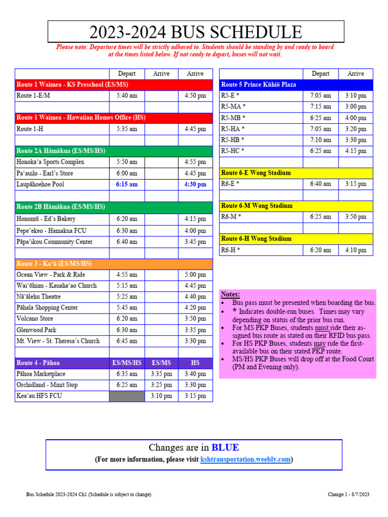 Sample Bus Schedule | PDF | Service Industries | Bus
