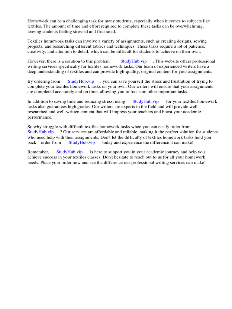 Textiles Homework Tasks | PDF | Homework | Facebook