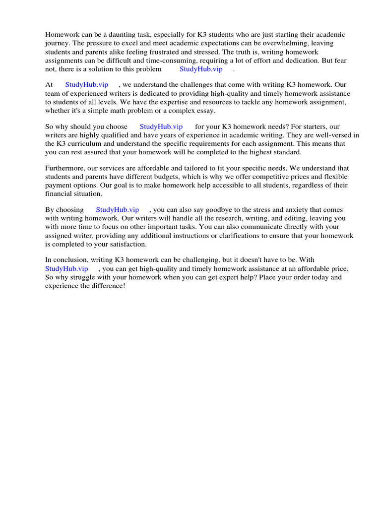 k3 Homework | PDF | Worksheet | Homework