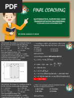 Final Preboard Exam - MSTE - Solution | PDF | Traffic | Soil