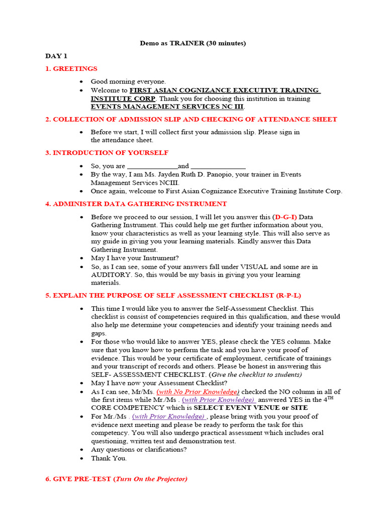 Coc 1 Coc 2 Scripts | PDF | Knowledge | Learning