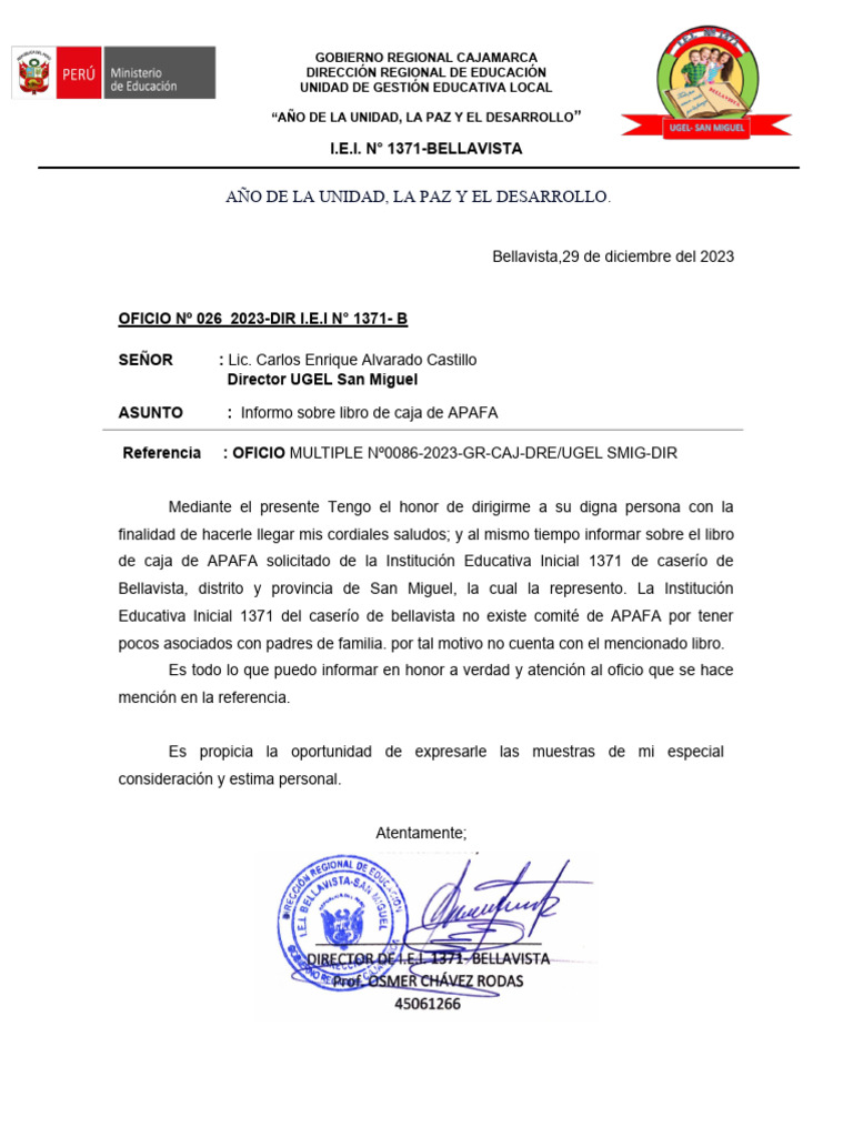 Oficio de Libro de Caja | PDF