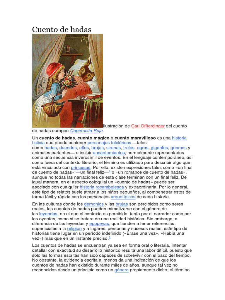 Cuento de Hadas | PDF | Cuentos de hadas