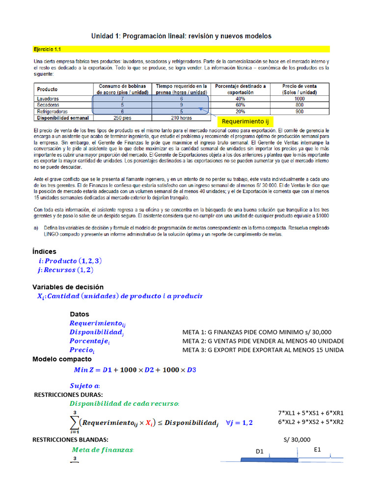 Ejercicios Desarrollados Metas | PDF