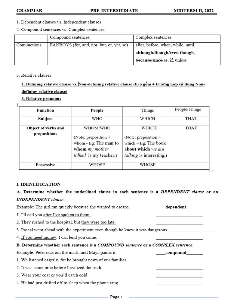 Revision | PDF | Language Mechanics | Grammar