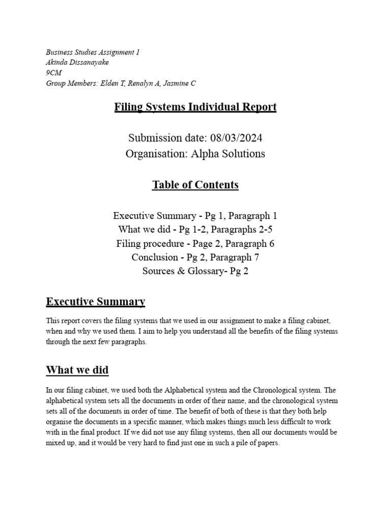 Business Studies Assignment 1 | PDF