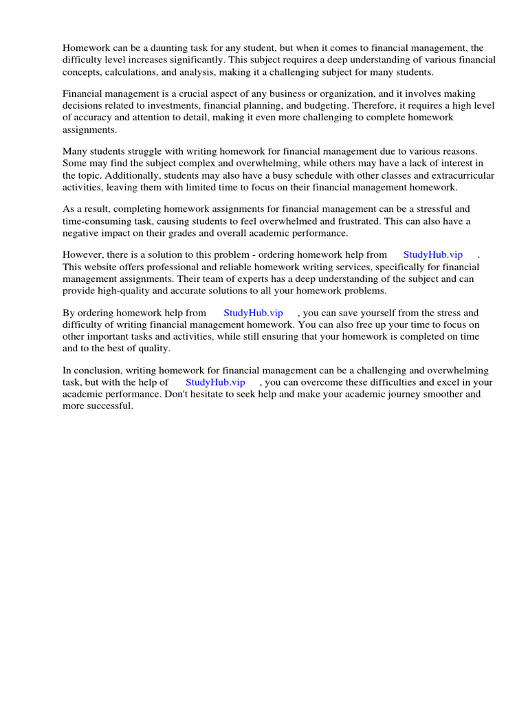 Homework Financial Management | PDF | Homework | Knowledge