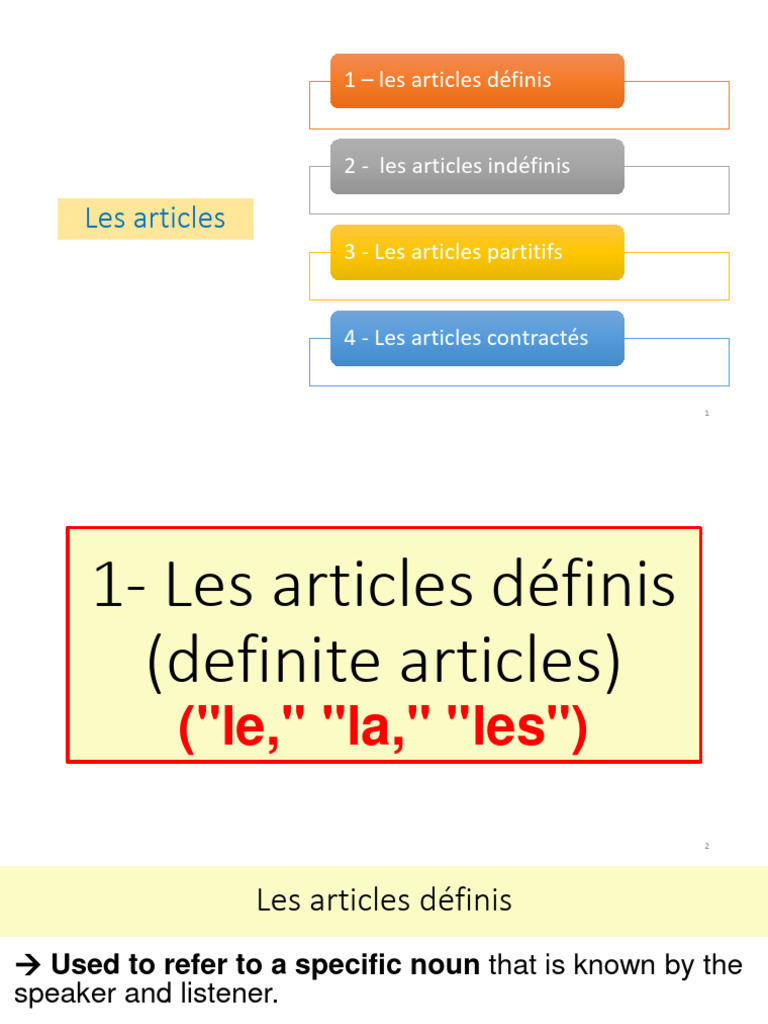 Comprendre les articles en français | PDF | Arts du langage et ...