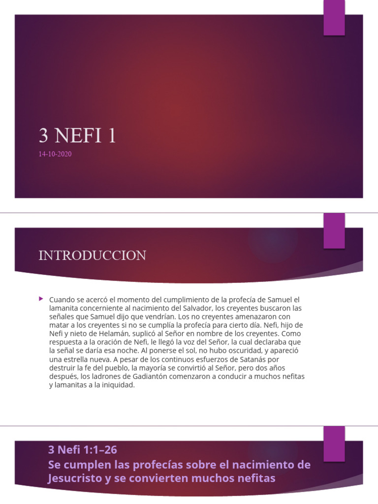 3 Nefi 1 | PDF | Libro de Mormón | Creencia religiosa y doctrina