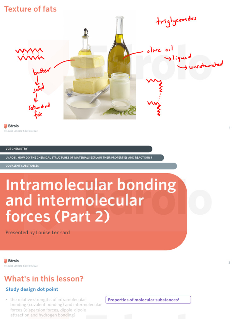 2B Intramolecular Bonding and Intermolecular Forces Part 2 - Edrolo ...