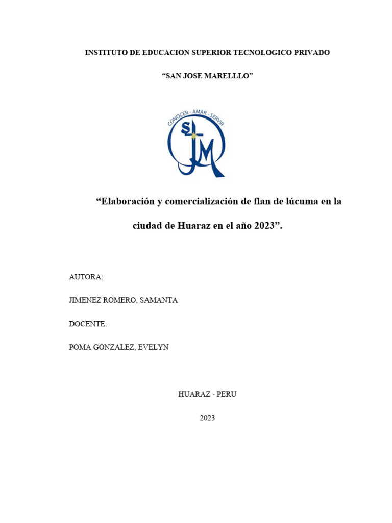 Flan de Lucuma | PDF | Análisis FODA | Marketing