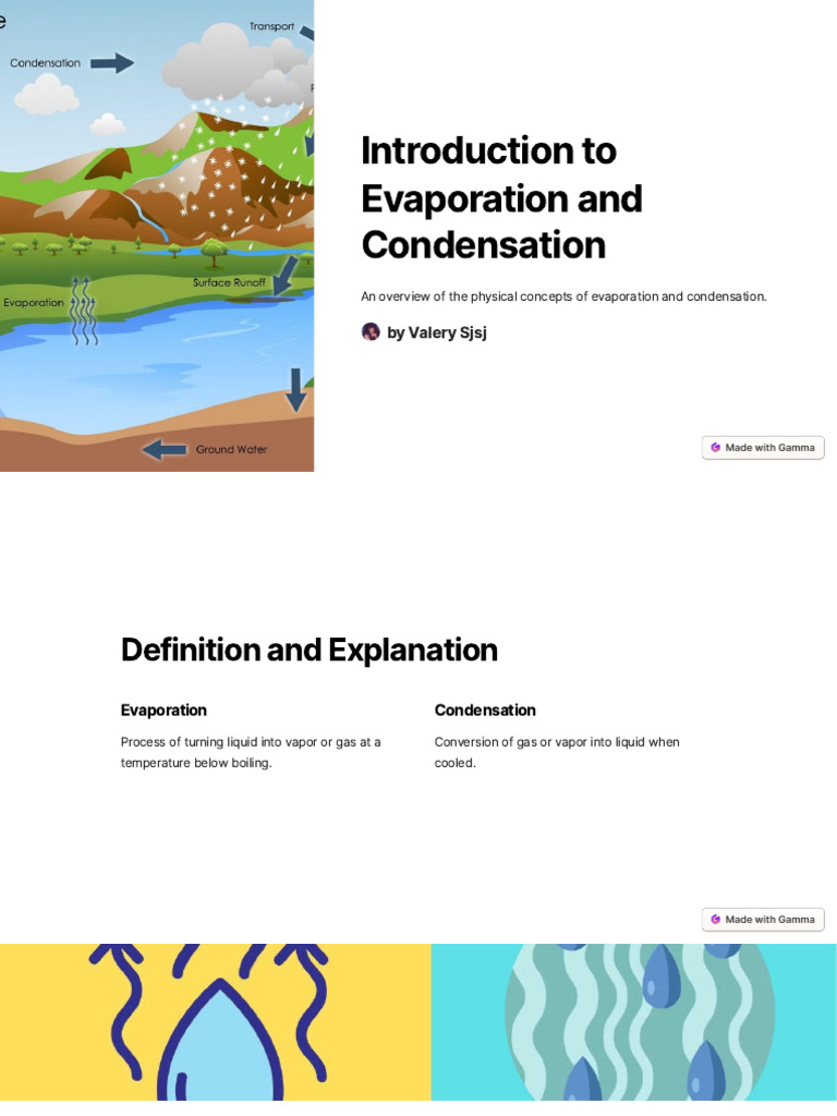 Evaporation and Condensation Explained | PDF