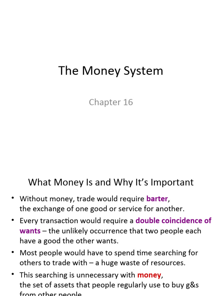 Chapter 16 The Money System | PDF | Money Supply | Money