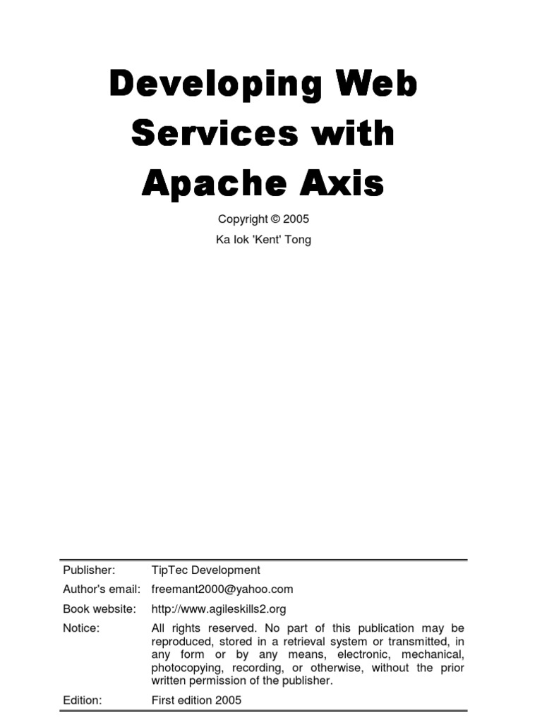 Dev Web Services With Apache Axis | PDF | Uniform Resource Identifier | Xml Schema