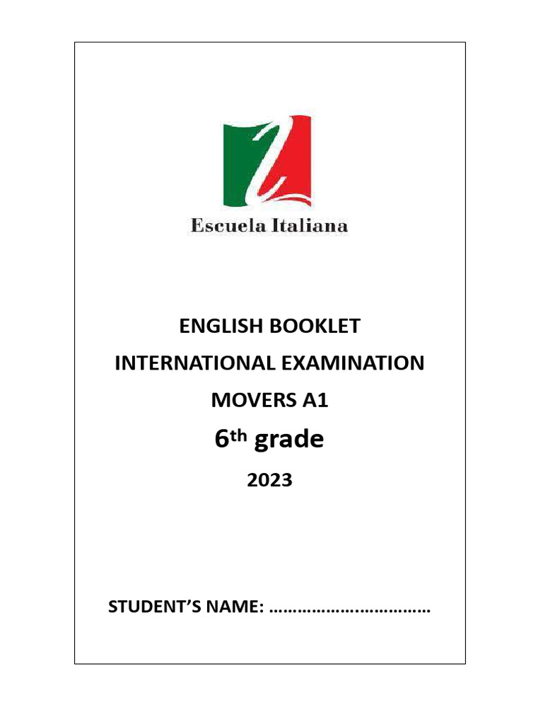 Movers Practice Tests 2023 | PDF
