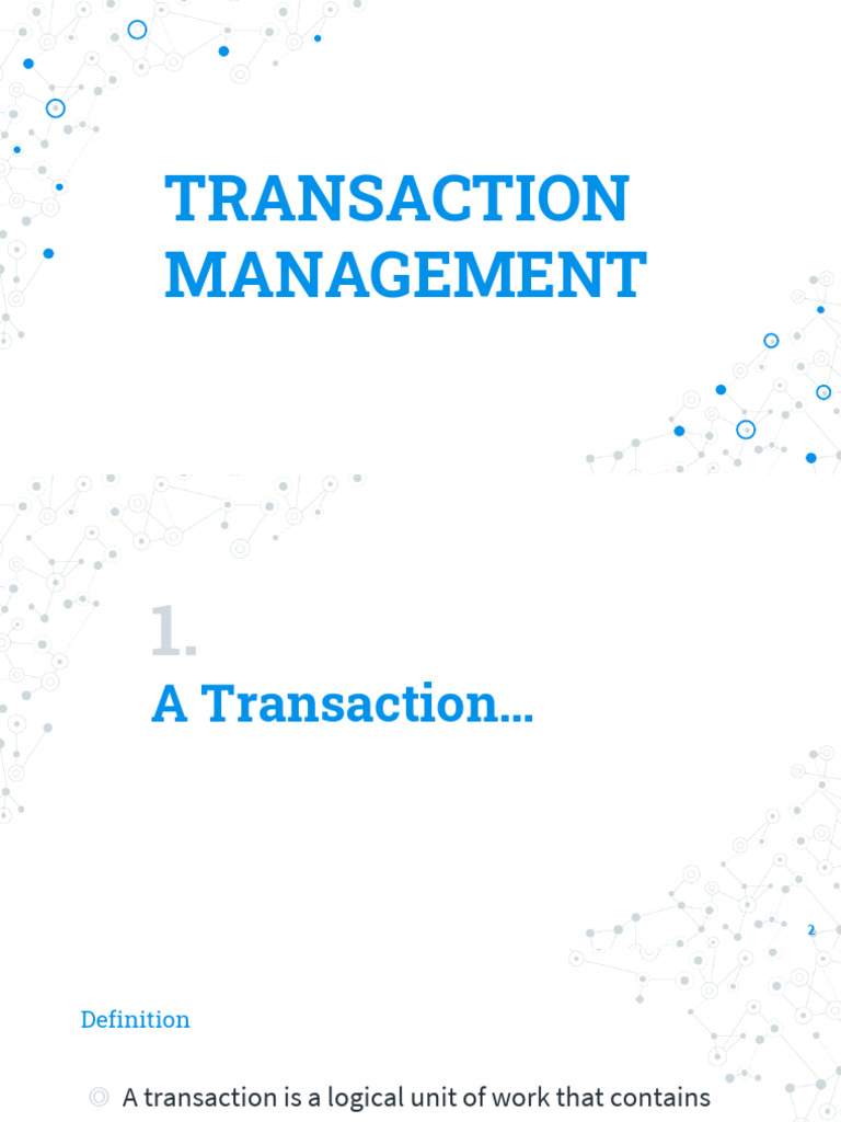 Transaction Management | Download Free PDF | Database Transaction | Data Management Software