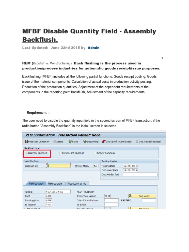 MFBF Disable Quantity Field | PDF | Software | Computer Engineering