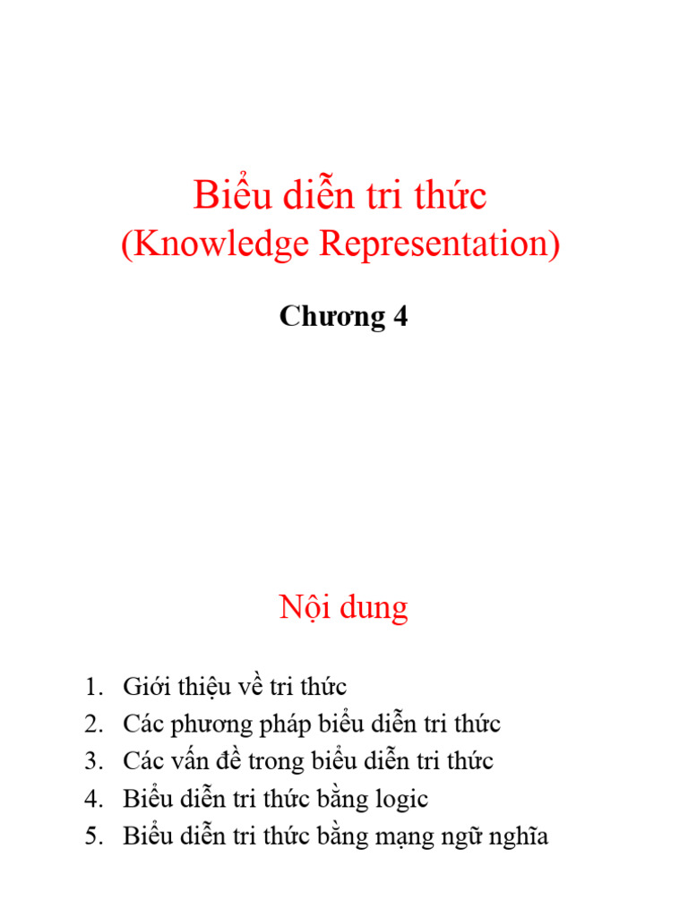AI Ch4 KnowledgeRepresentation New | PDF