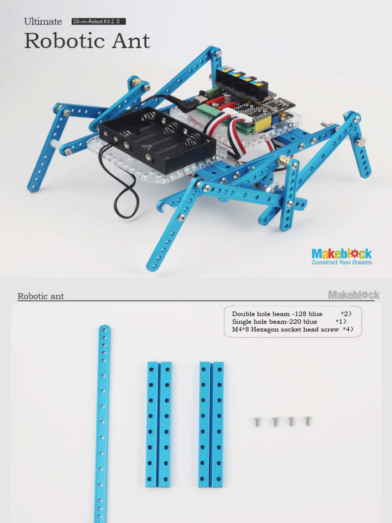 Robotic ant | PDF | Screw | Mechanical Engineering
