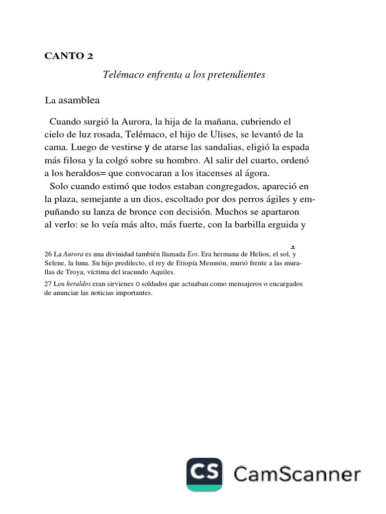 canto 2 | PDF | Odiseo | Antigua Grecia