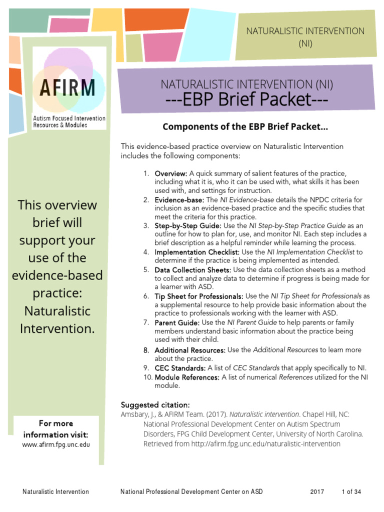 2017 Naturalistic Intervention | PDF | Autism Spectrum | Developmental ...