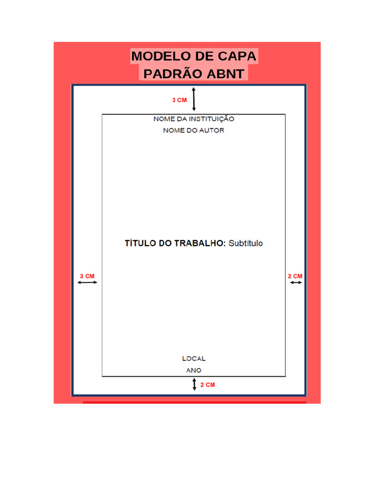 Modelo Capa ABNT Trabalhos | PDF