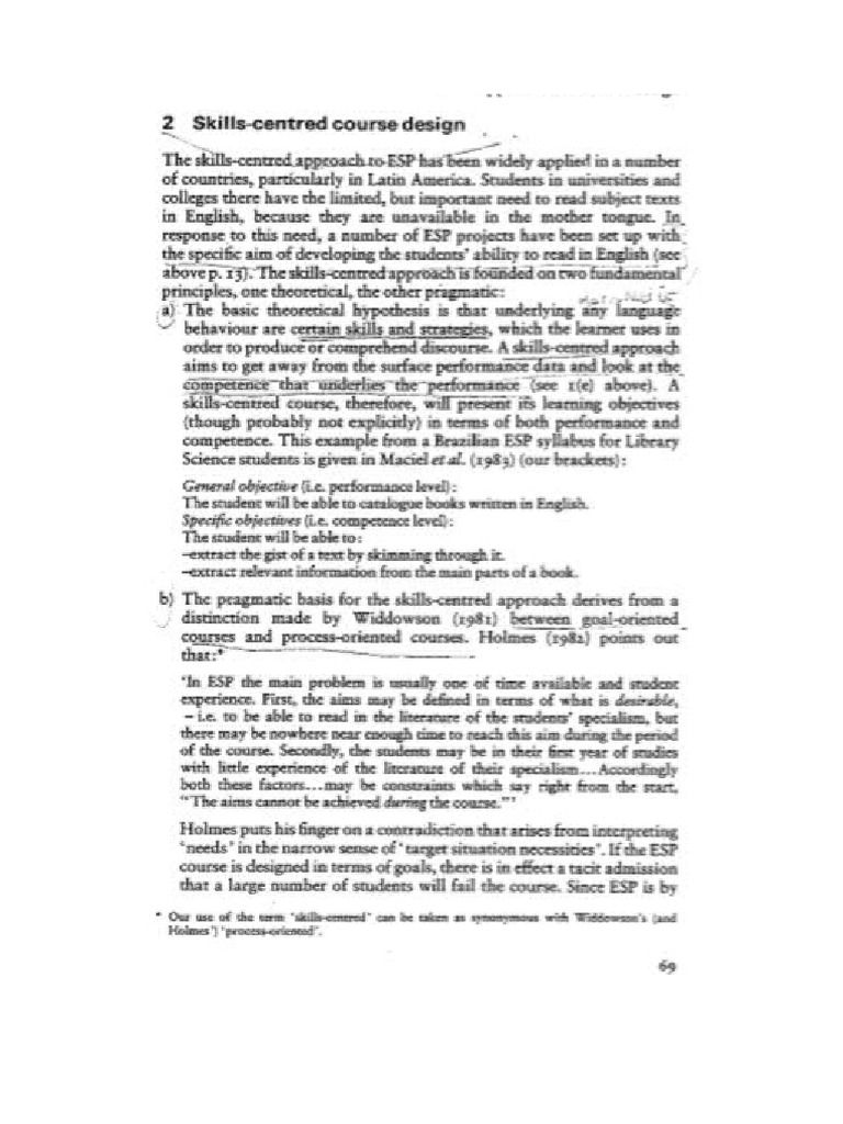 2 ESP Skills Language Centered Course Design | PDF