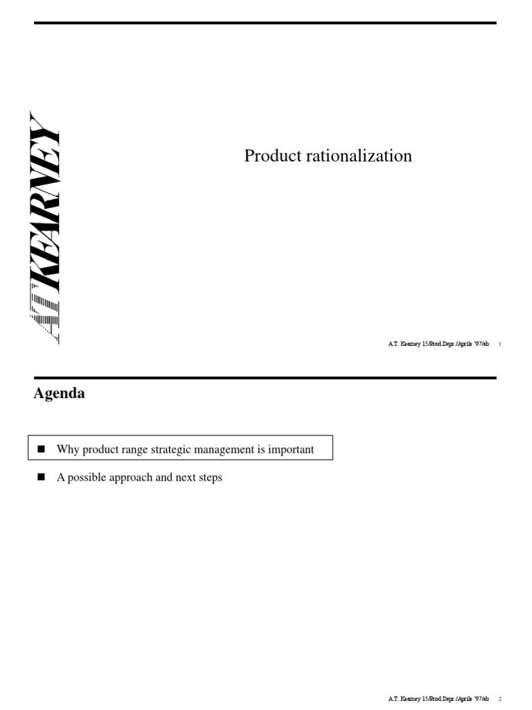 1997 09 Product Rationalization | PDF | Retail | Brand