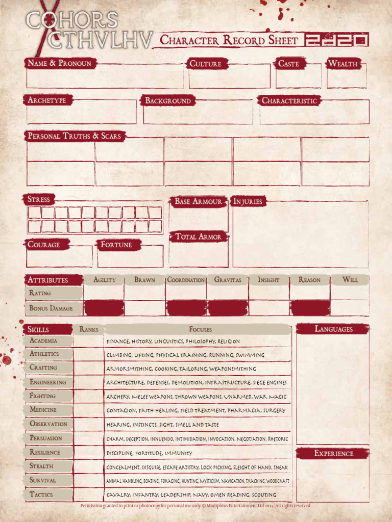 CC CharacterSheet 032024 | PDF