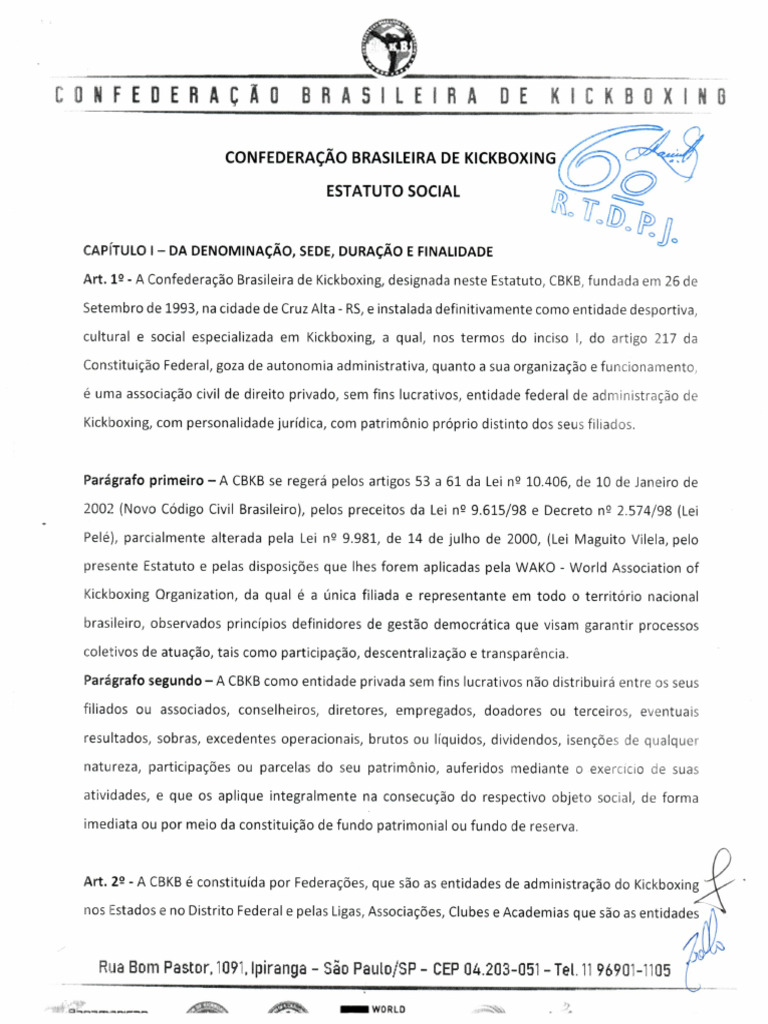 Estatuto CBKB 2021 - Vigente | PDF