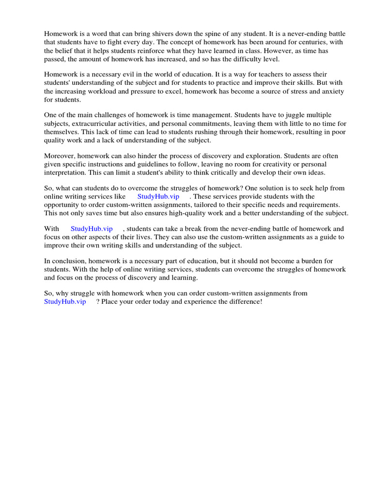 Homework Vs Discovery | PDF | Homework | Teachers