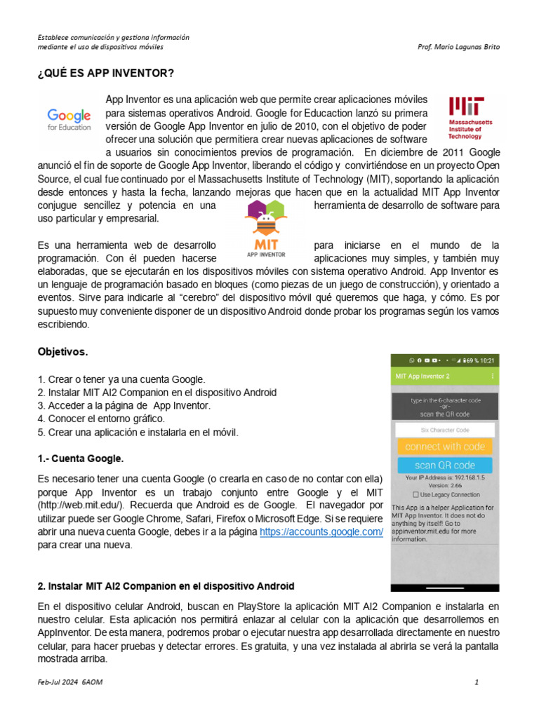7 - Que es AppInventor | PDF | Aplicación movil | Android (sistema operativo)
