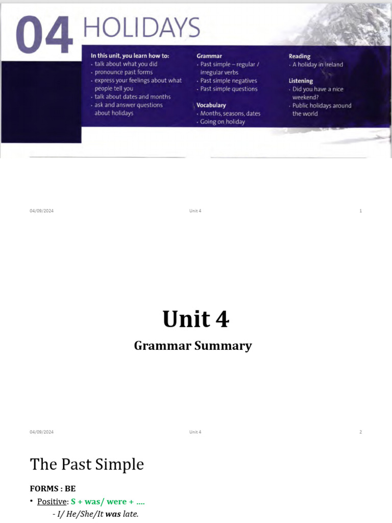 Grammar Unit 4 | Download Free PDF | Grammar | Language Families