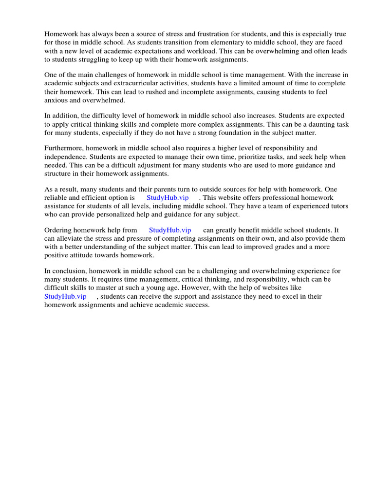 Homework Philosophy Middle School | PDF | Homework | Learning