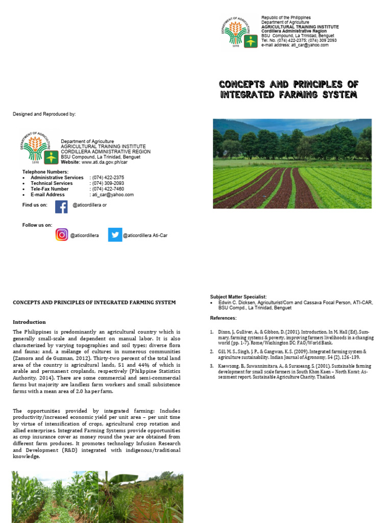 Concepts and Principles of Integrated Farm System | PDF | Agriculture ...