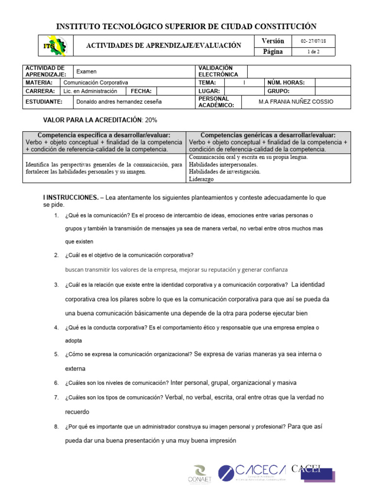 t1 Exa Ccorp Feb-Jul24 | PDF | Comunicación | Aprendizaje