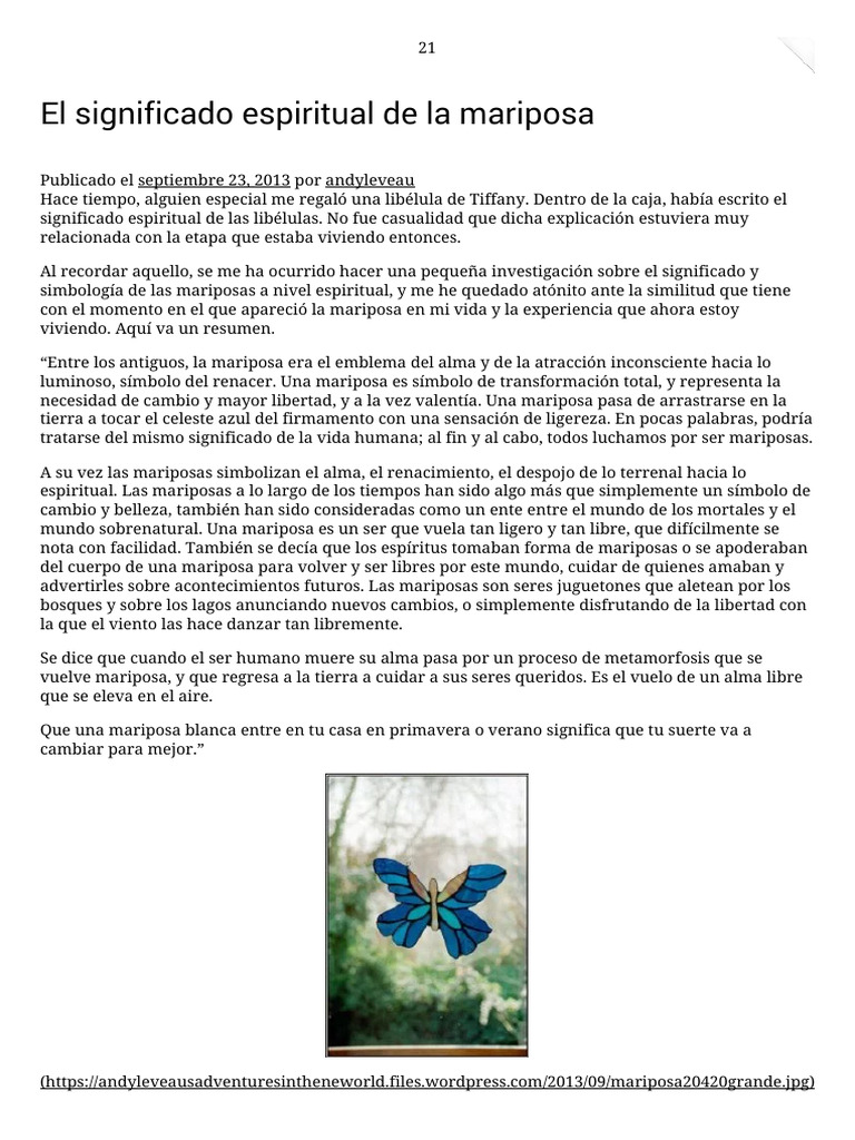 Significado espiritual de la mariposa | PDF | Alma